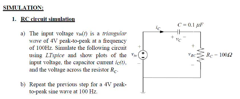 Solved a) The input voltage vin(t) is a triangular wave of 4 | Chegg.com