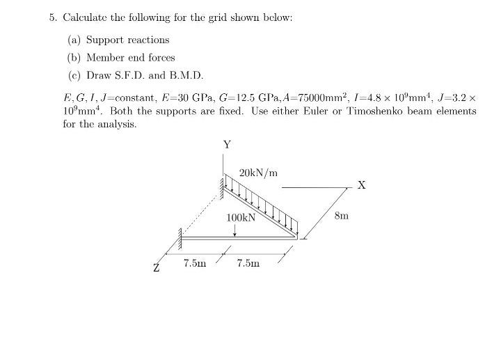 Solved 5. Calculate the following for the grid shown below: | Chegg.com