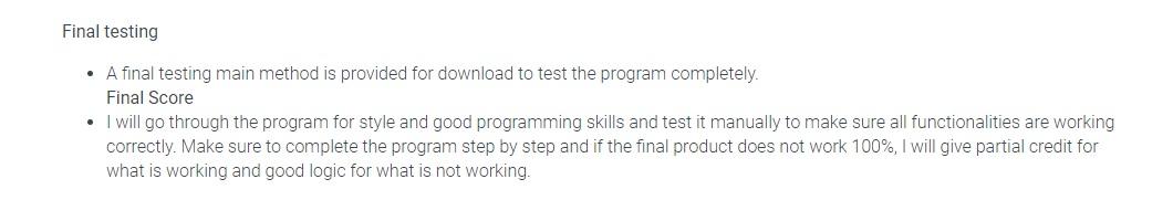 Solved 13.6 Final Project (Inheritance and Abstract classes) | Chegg.com