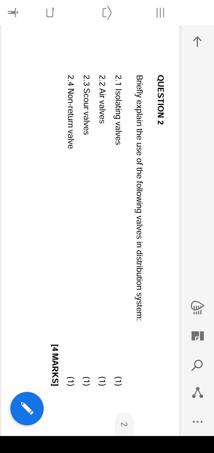 Solved Briefly explain the use of the following valves in | Chegg.com