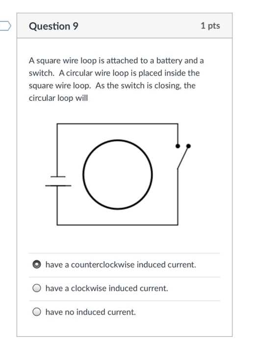 Solved A square wire loop is attached to a battery and a | Chegg.com