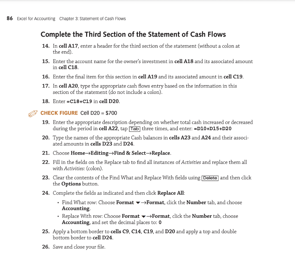 Solved EA3-R2 Create the Statement of Cash Flows for | Chegg.com
