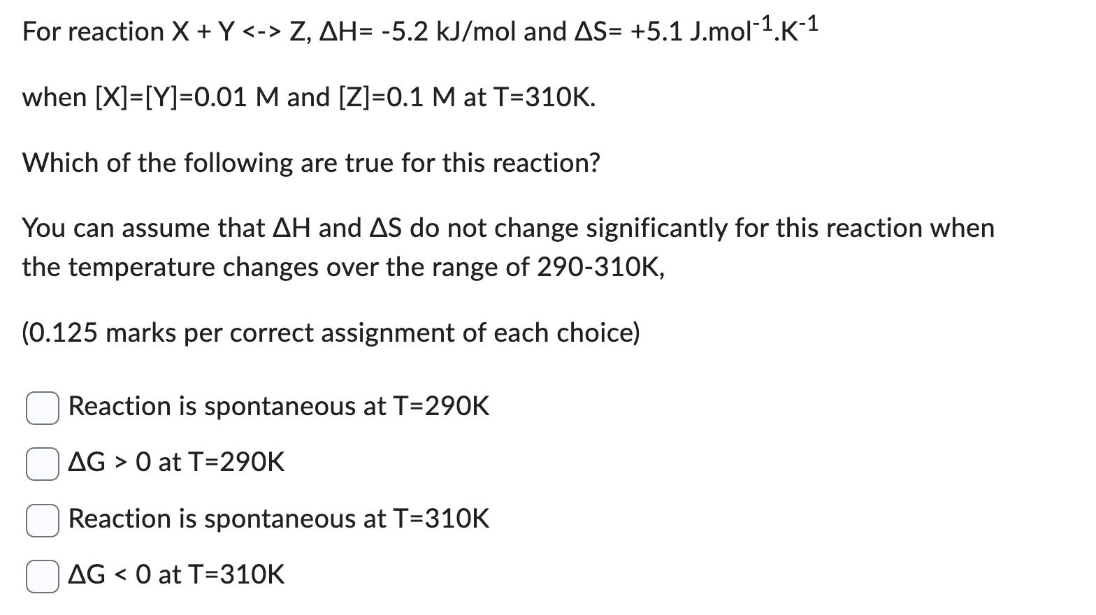 Solved For reaction x+Y