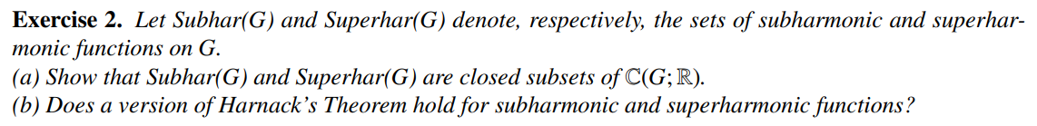 Solved Exercise 2. Let Subhar (G) and Superhar (G) denote, | Chegg.com