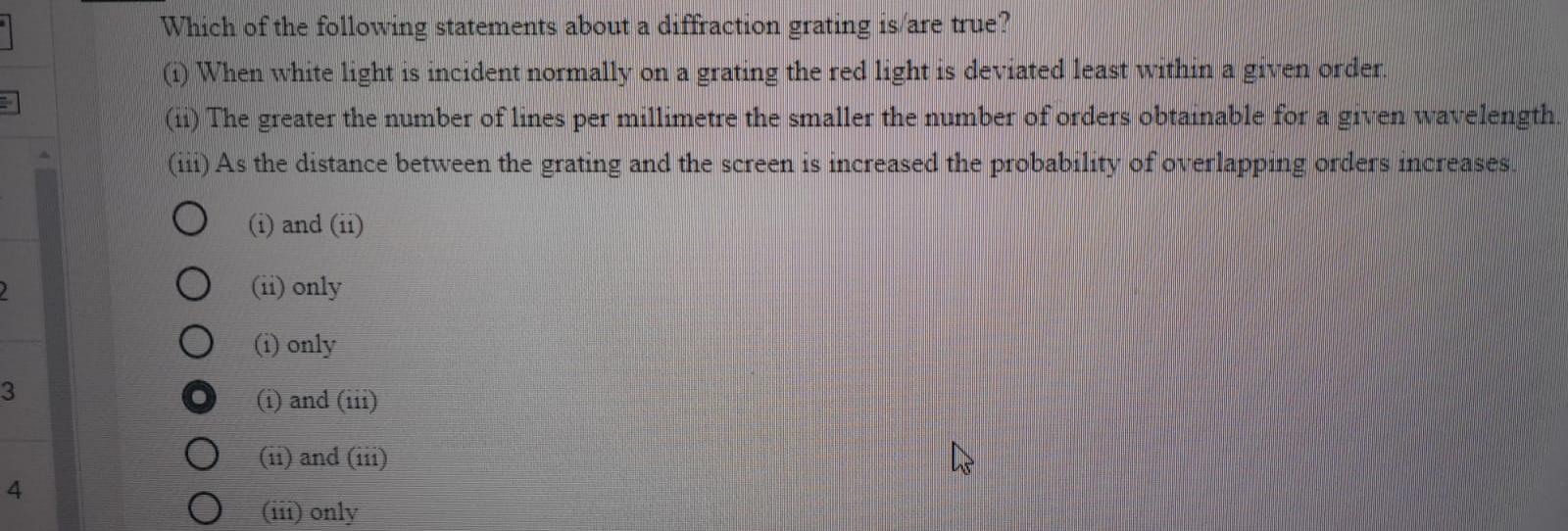 Solved Which of the following statements about a diffraction | Chegg.com