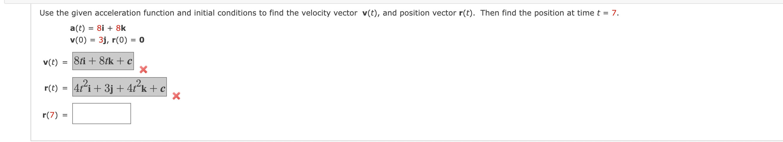 Solved Use the given acceleration function and initial | Chegg.com