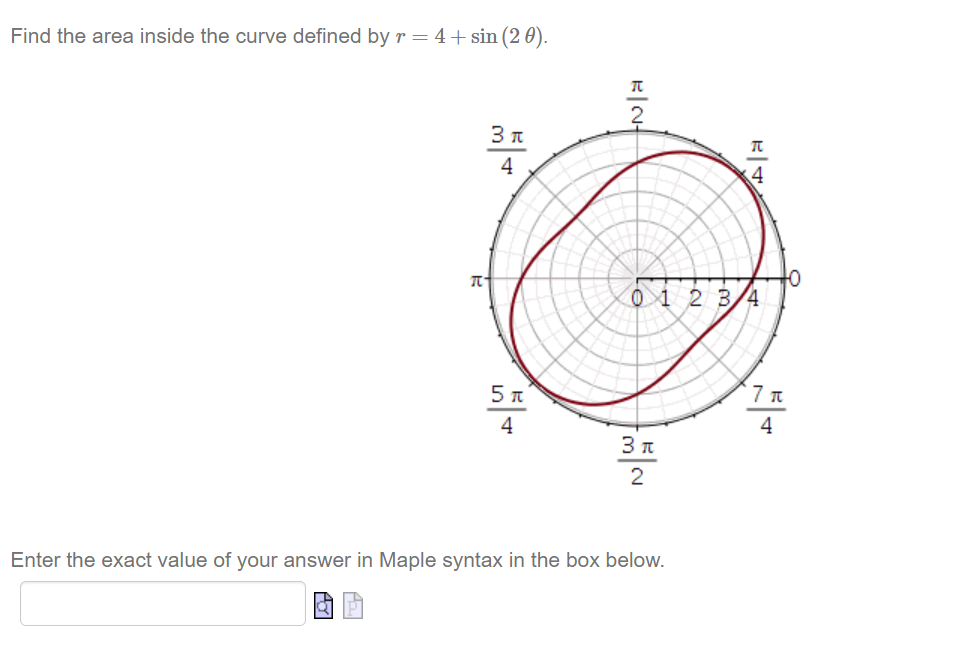 Solved Find the area inside the curve defined by | Chegg.com