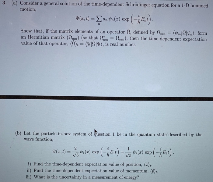 Solved 3. (a) Consider a general solution of the | Chegg.com