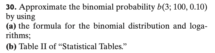 30. Approximate the binomial probability | Chegg.com