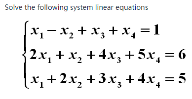 Solved Solve the following system | Chegg.com