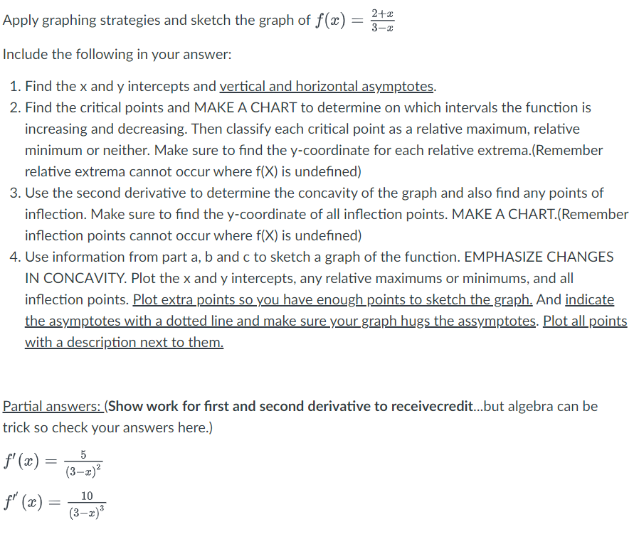 Solved Apply graphing strategies and sketch the graph of | Chegg.com