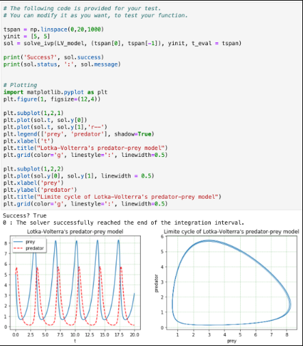 Solved Lotka-Volterra's predator-prey model is one of the | Chegg.com