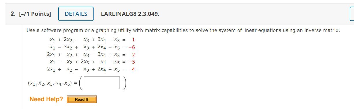 Use A Software Program Or A Graphing Utility With Matrix