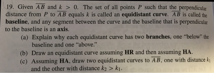 Solved 19. Given AB and > 0. The set of all points P such | Chegg.com