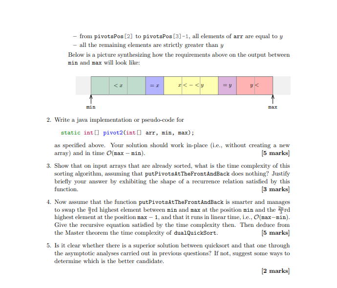 Solved Question 3: dual quicksort The goal of this question | Chegg.com Solved Question 3: dual quicksort The goal of this question | Chegg.com