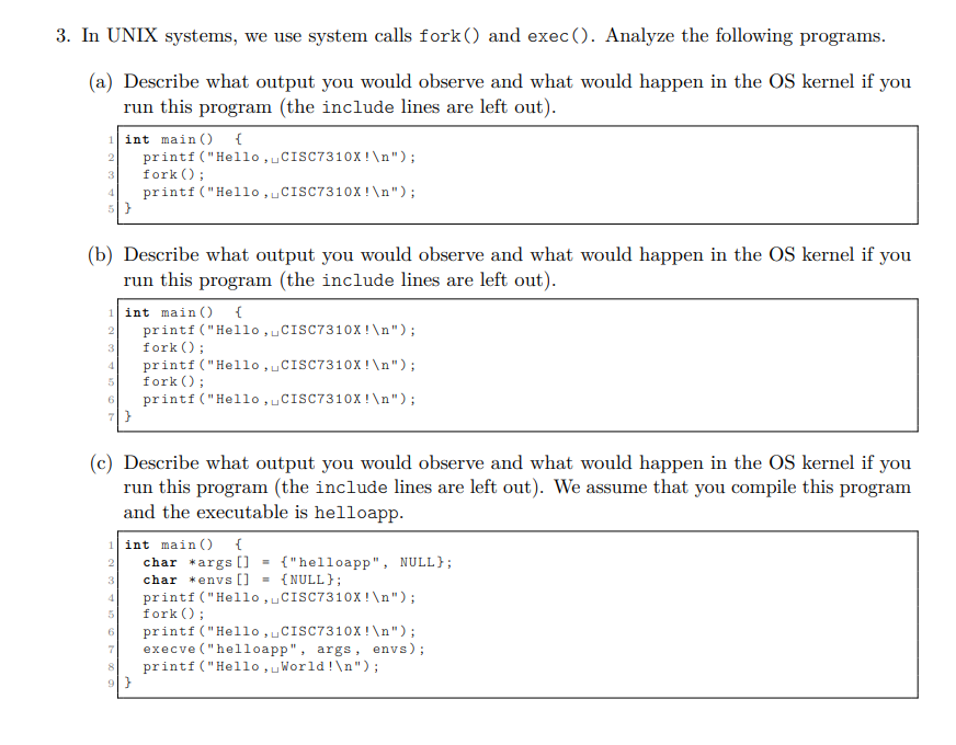 Solved (a) Describe what output you would observe and what | Chegg.com
