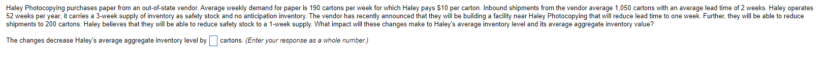 Solved The changes decrease Haley's average aggregate | Chegg.com