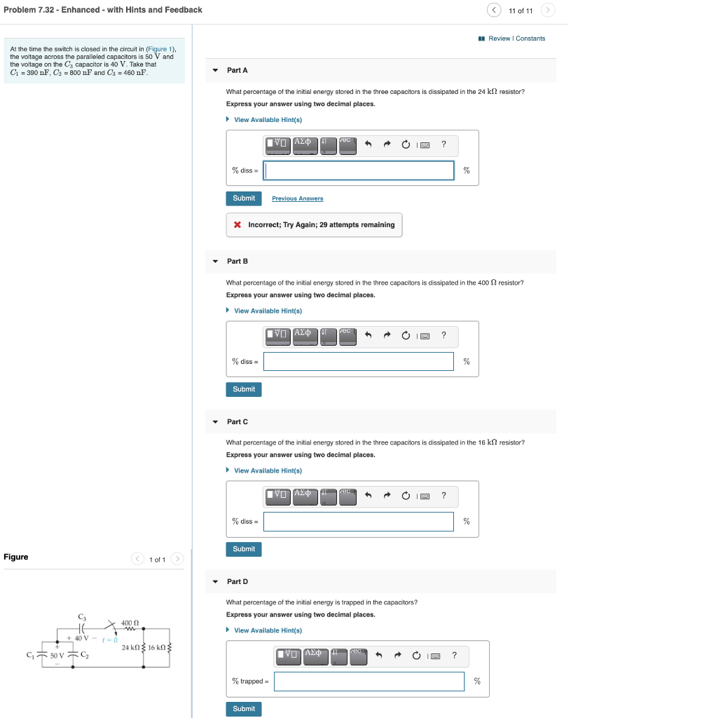 Solved Problem 7.32 - Enhanced - with Hints and Feedback 11 | Chegg.com
