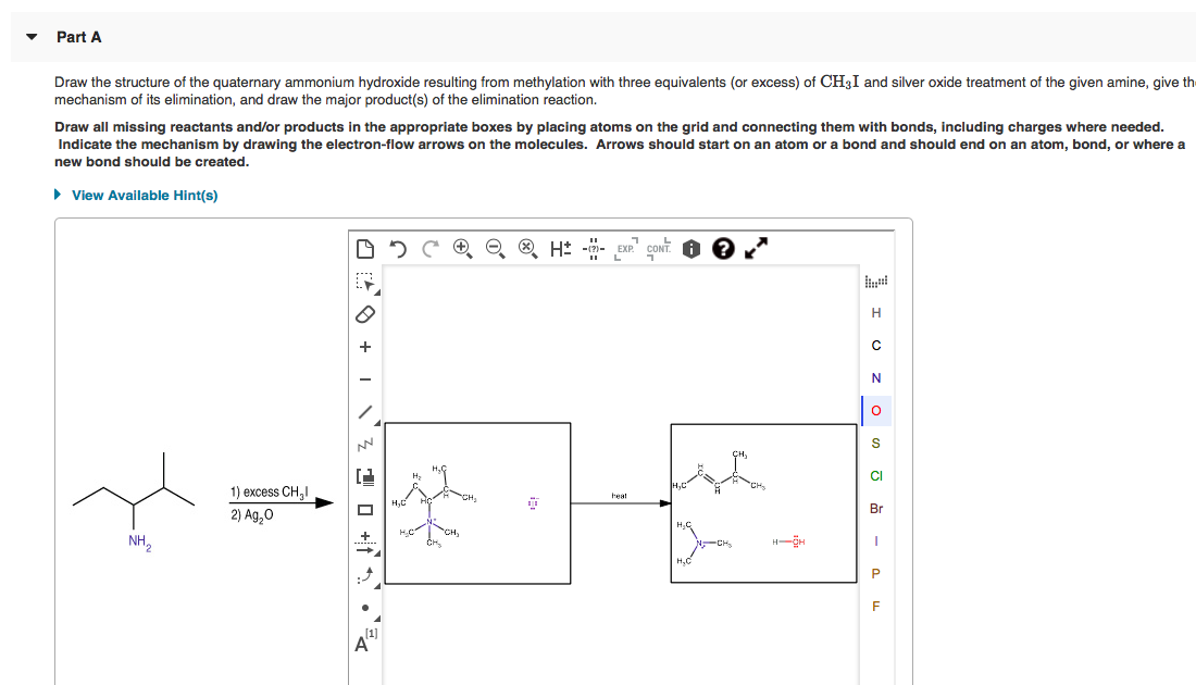 Solved Part A Draw the structure of the quaternary ammonium | Chegg.com