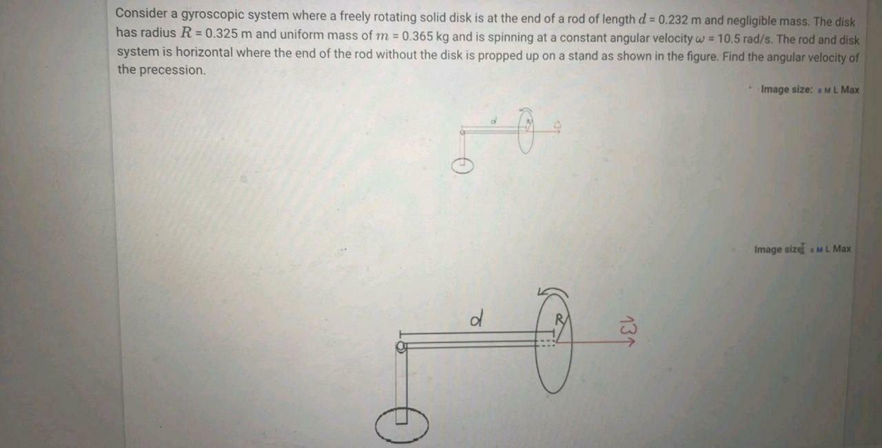 Solved Consider a gyroscopic system where a freely rotating | Chegg.com