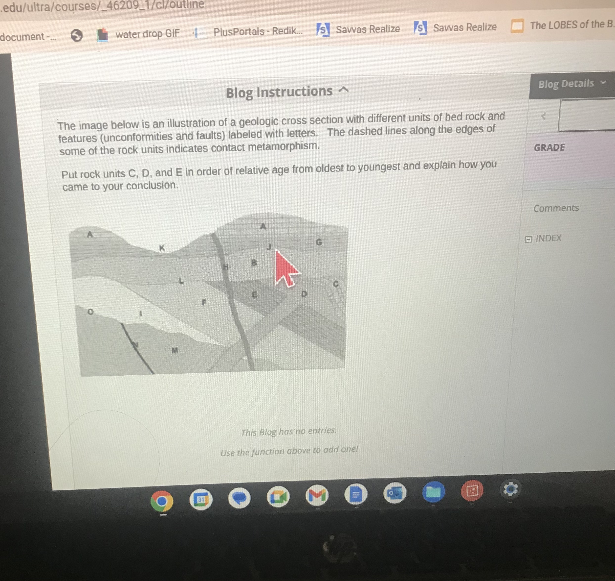 Solved The image below is an illustration of a geologic | Chegg.com