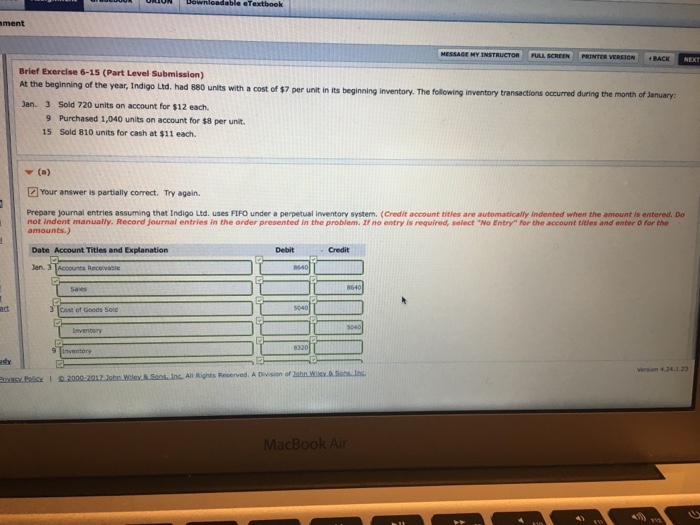 Solved eTextbook ment ERSION BACK Brief Exercise 6-15 (Part | Chegg.com Solved eTextbook ment ERSION BACK Brief Exercise 6-15 (Part | Chegg.com