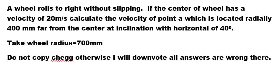 Solved A wheel rolls to right without slipping. If the | Chegg.com