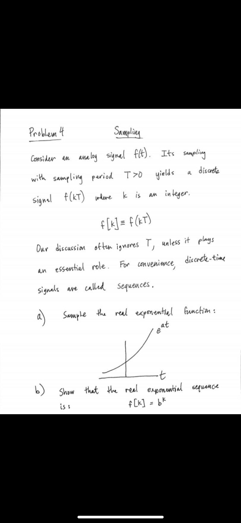 Solved Problem 4 Sampling a consider an analog signal flt). | Chegg.com