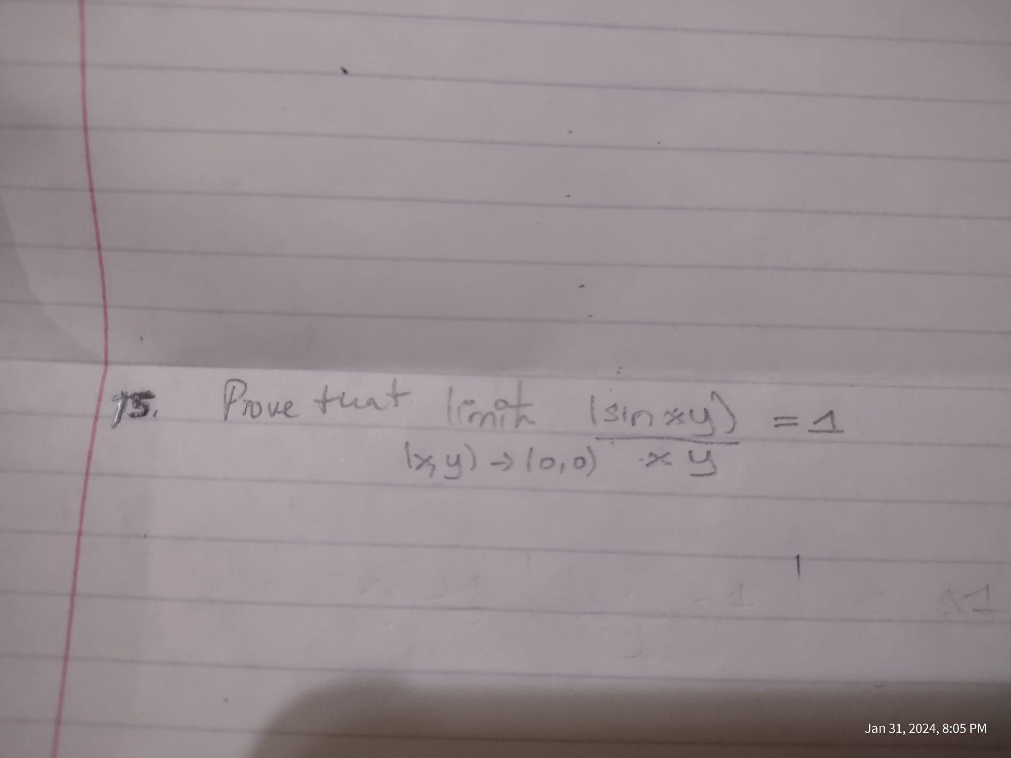 Solved I Need To Prove That This Limits Is 1 ﻿i Know That