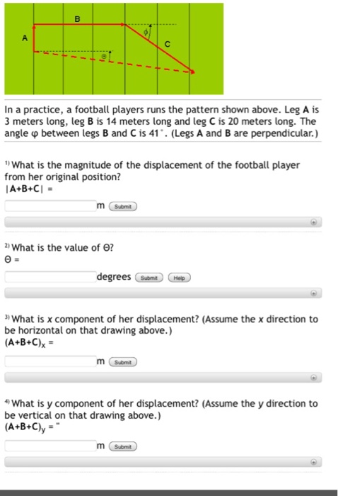 Solved In a practice, a football players runs the pattern | Chegg.com