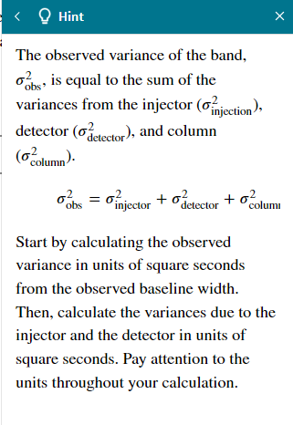 Solved An HPLC setup has an injection volume of 0.334 mL and | Chegg.com