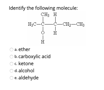 Solved Identify the following molecule: CH3 H H3C-c | Chegg.com