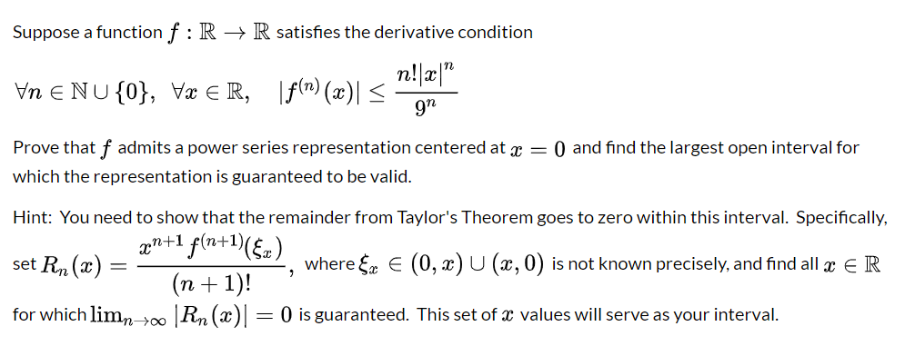 Solved Suppose a function f:R + R satisfies the derivative | Chegg.com