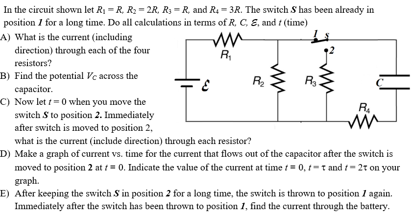 Solved R3 In the circuit shown let R1 = R, R2 = 2R, R3 = R, | Chegg.com