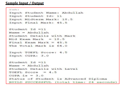 Solved A. Write a Java Program that includes the following | Chegg.com