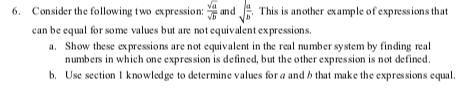 Solved 6. Consider the following two expression and . This | Chegg.com