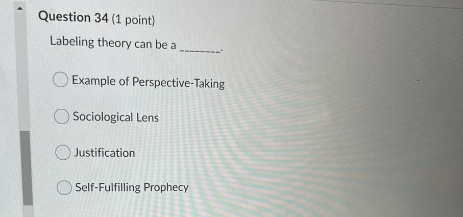 Solved Question 34 (1 point) Labeling theory can be a | Chegg.com