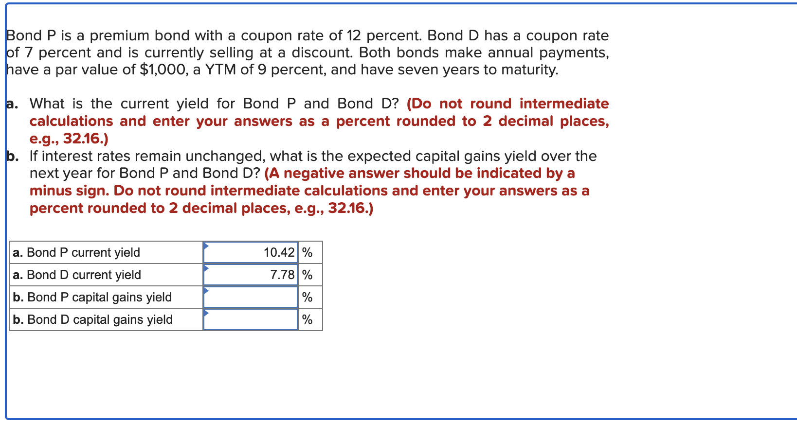 Bond P is a premium bond with a coupon rate of 12 | Chegg.com