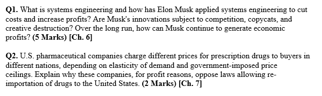 Solved Q1. What is systems engineering and how has Elon Musk | Chegg.com