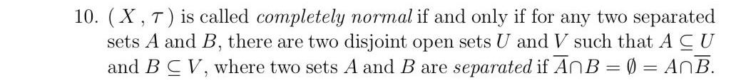 Solved Prove that the discrete space is completely normal, | Chegg.com