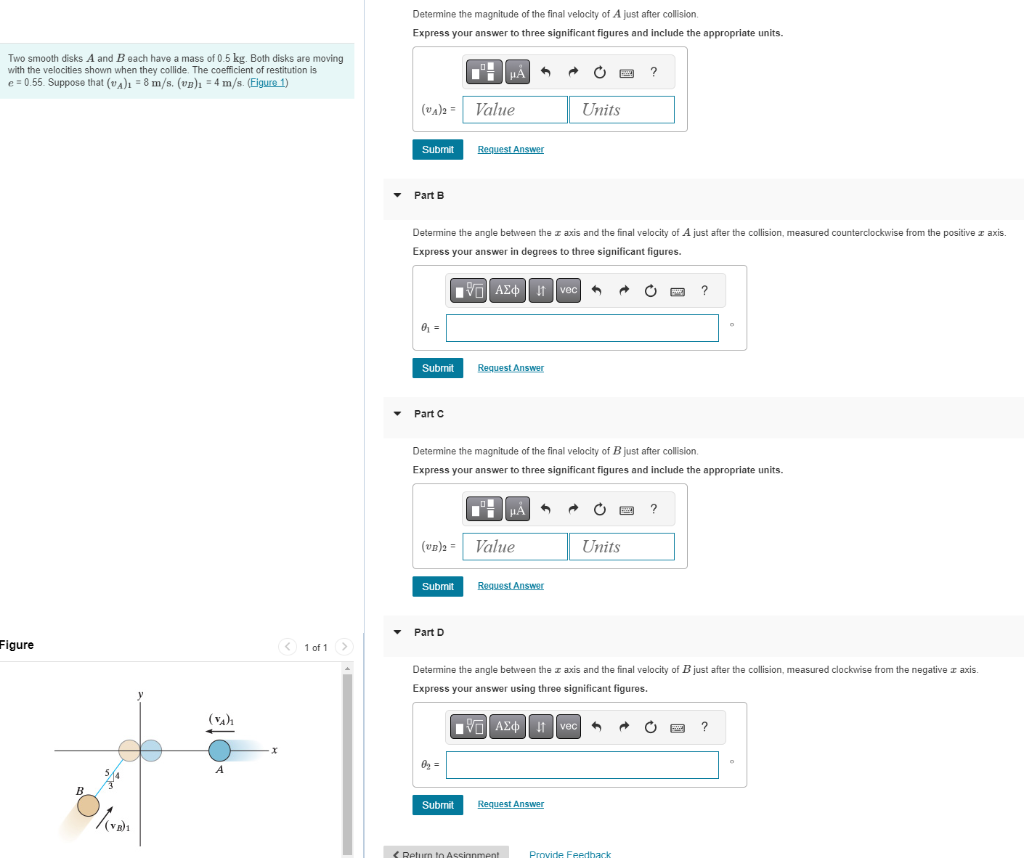 Solved Determine the magnitude of the final velocity of A | Chegg.com