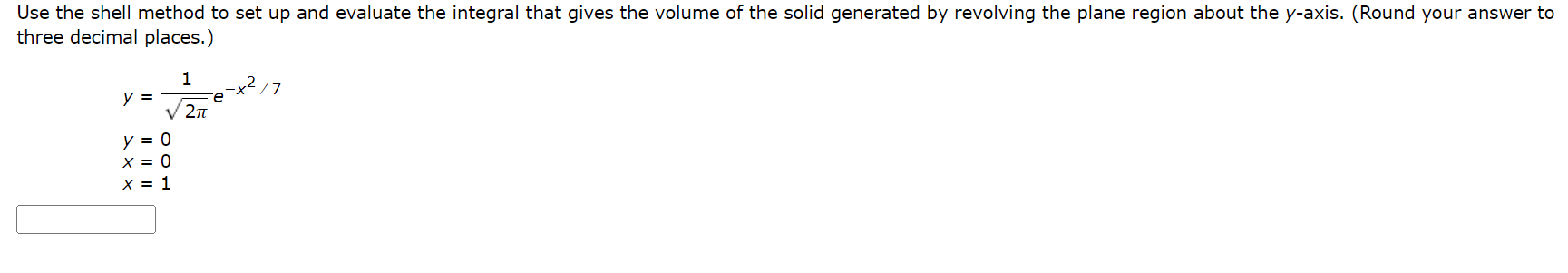 Solved Use the shell method to set up and evaluate the | Chegg.com