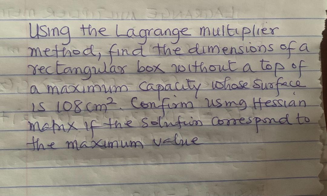 Solved Using the Lagrange multipliermethod, find the | Chegg.com Solved Using the Lagrange multipliermethod, find the | Chegg.com
