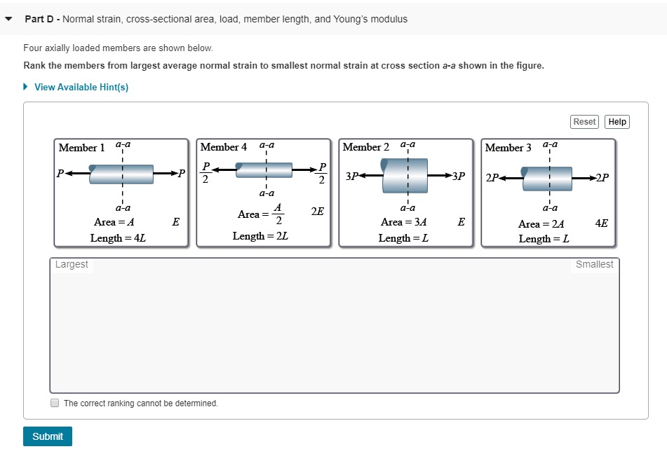 Solved Normal Strain Part B - Normal strain, cross-sectional | Chegg.com