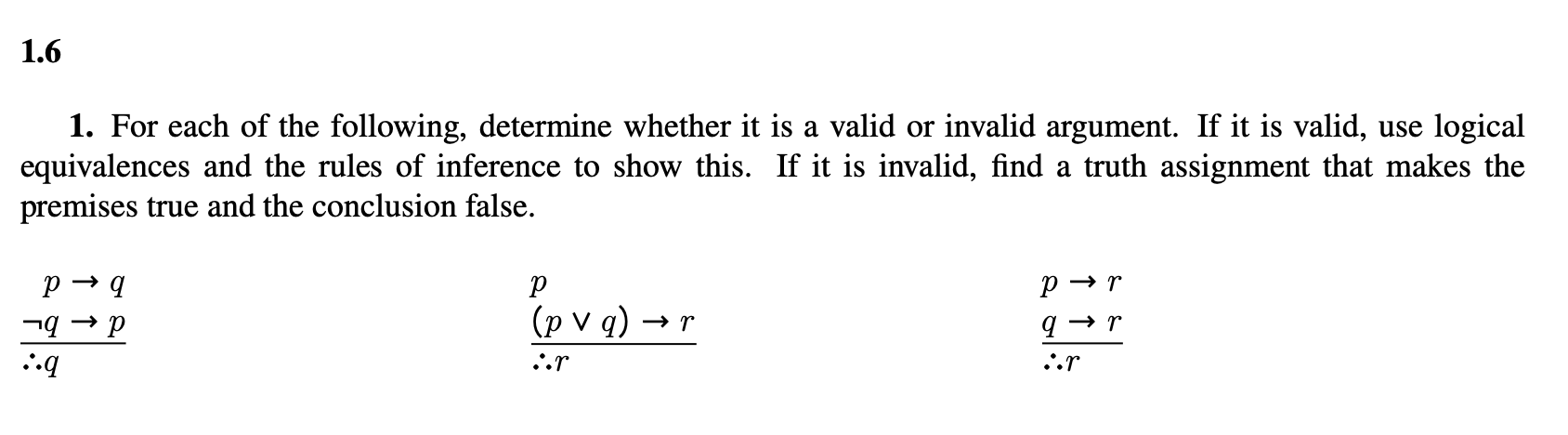 Solved 1. For each of the following, determine whether it is | Chegg.com