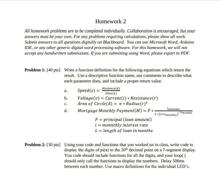 Solved All homework problems are to be completed | Chegg.com