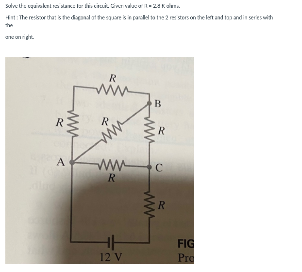 Solved Solve the equivalent resistance for this circuit. | Chegg.com