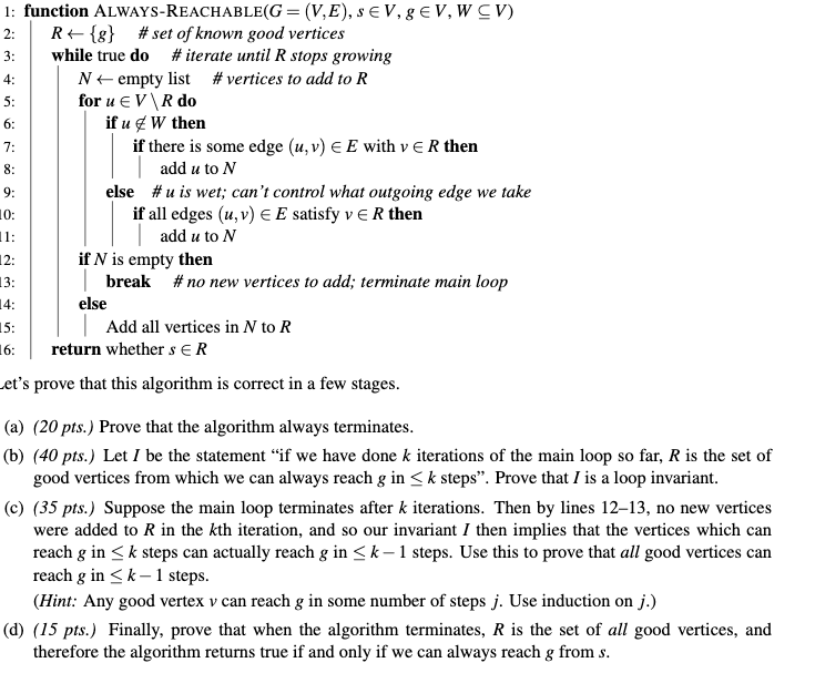 (110 pts.) An Iterative Graph Algorithm Suppose you | Chegg.com