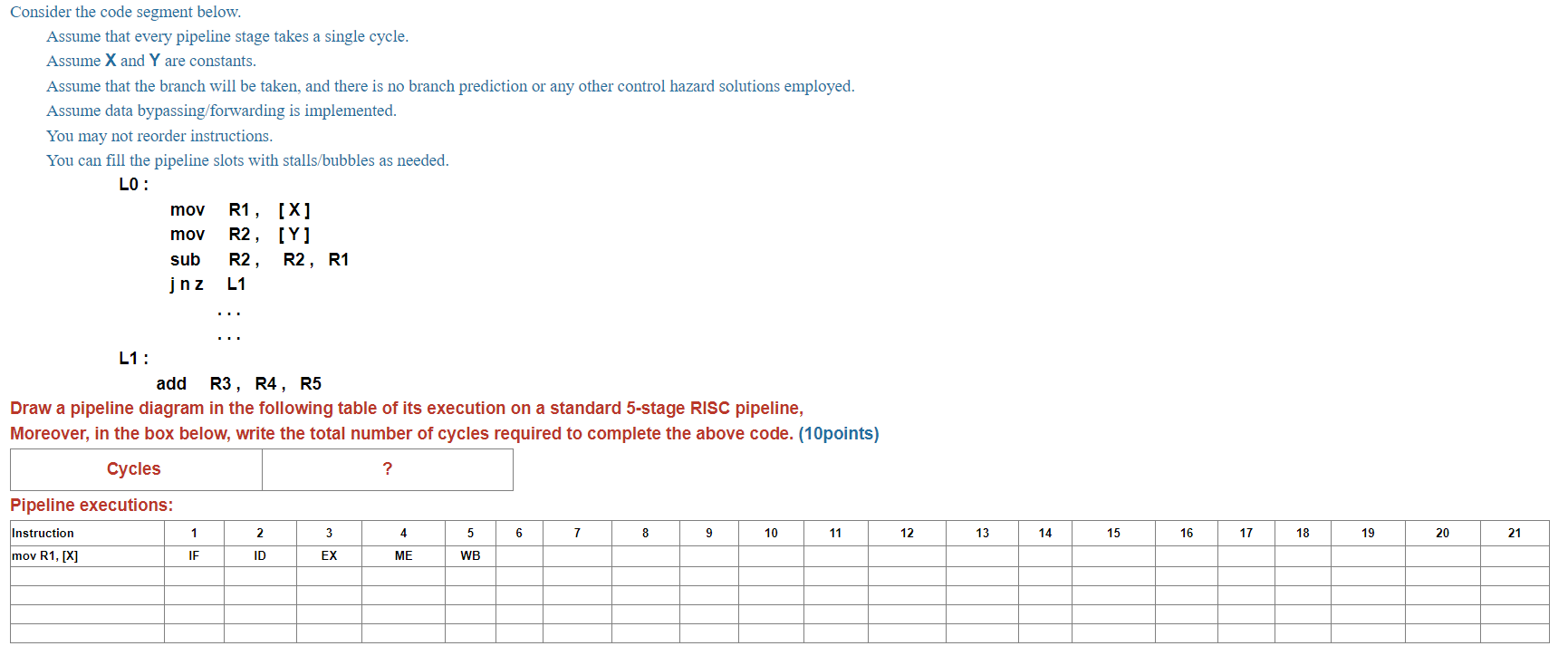 Solved Consider the code segment below. Assume that every | Chegg.com