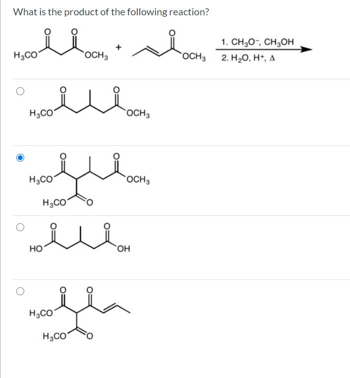 Solved What is the product of the following reaction? hollon | Chegg.com